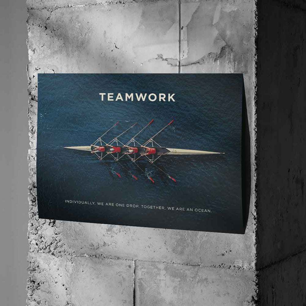 Poster Teamwork Motivation Saying Art Print Wall Art