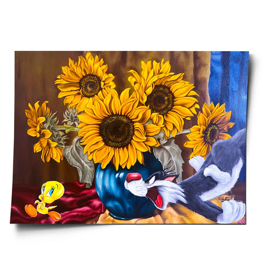 Poster Tweety running Comic Kunstdruck Wandbild – DOTCOMCANVAS®