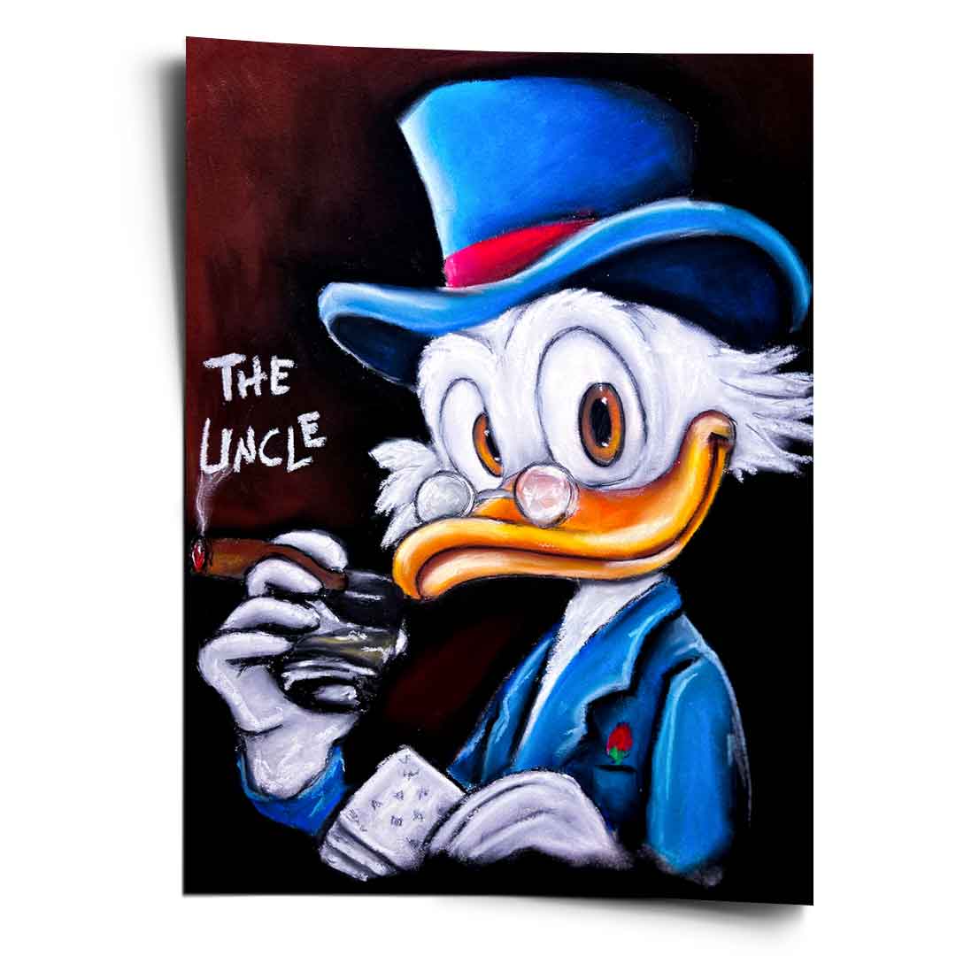 Poster Uncle Dagobert Comic Cartoon Wandbild Kunstdruck – DOTCOMCANVAS®