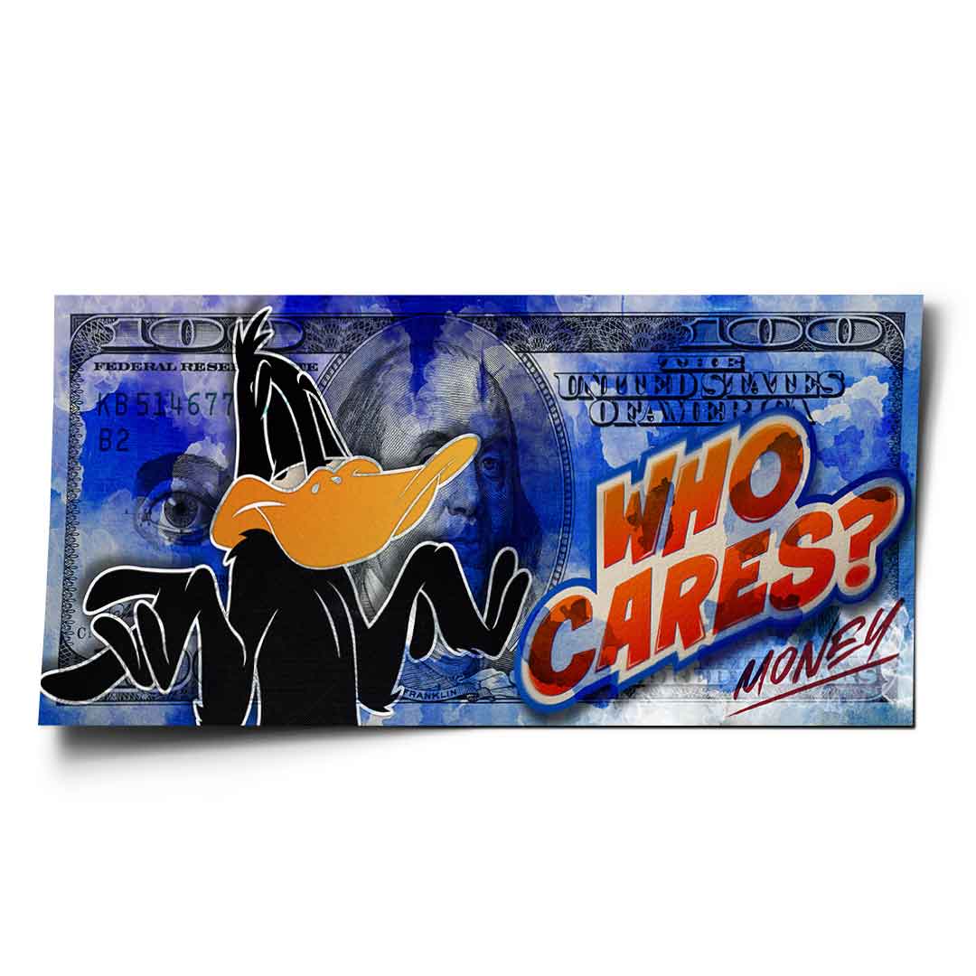 Poster Who Cares Comic Cartoon Wandbild Kunstdruck – DOTCOMCANVAS®