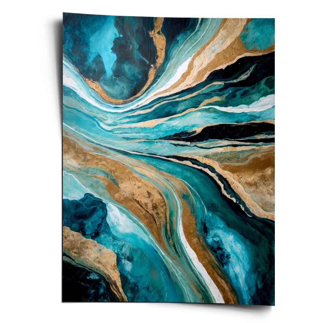 Poster flowing through time abstrakt Kunstdruck Wandbild – DOTCOMCANVAS®