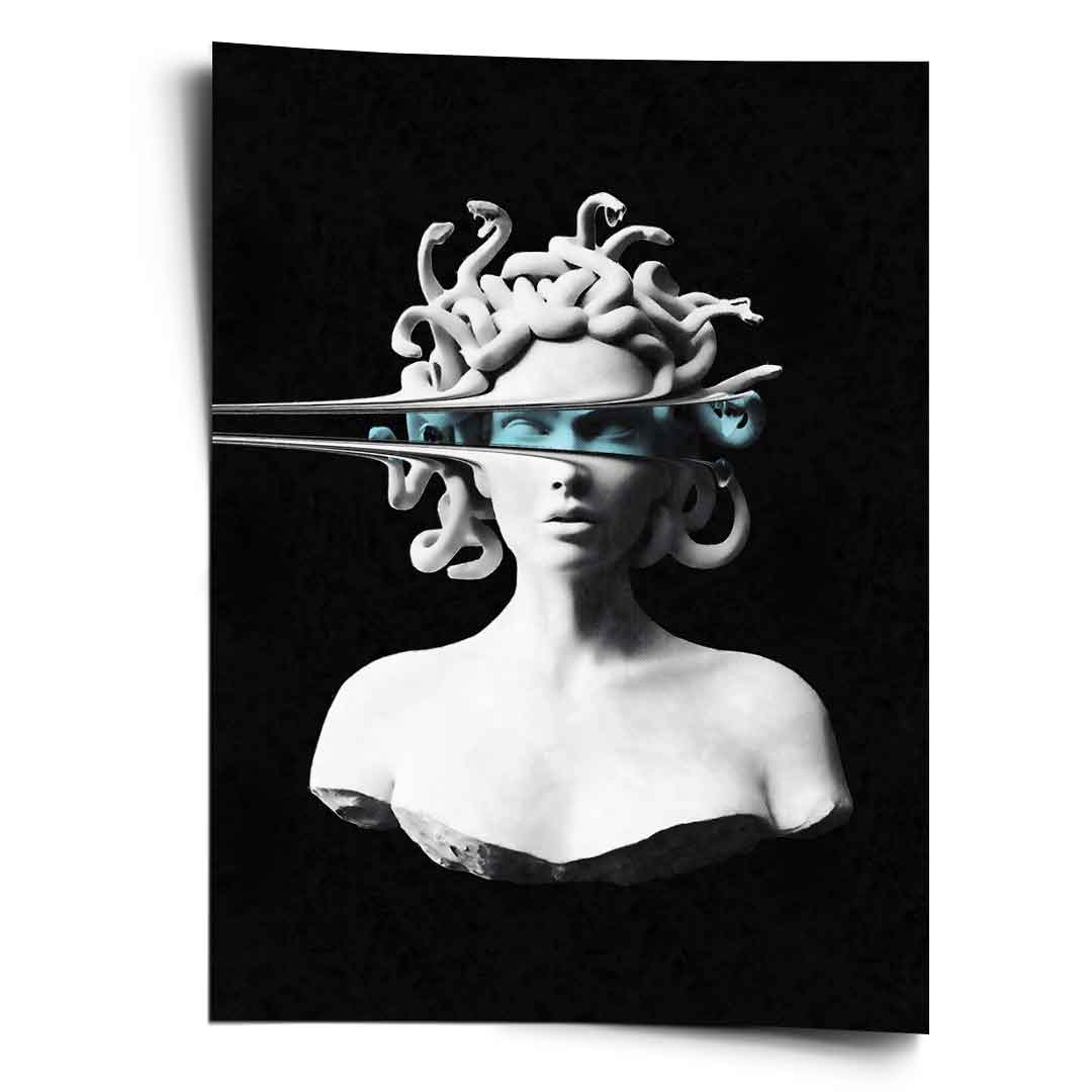 DOTCOMCANVAS® Portrait of Medusa Poster – Mythologie Surrealismus