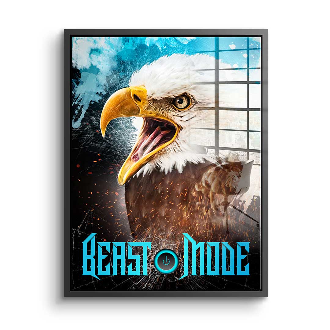 Premium Acrylic Glass Print - Pop Art - Beast Mode Eagle - Motivation ...