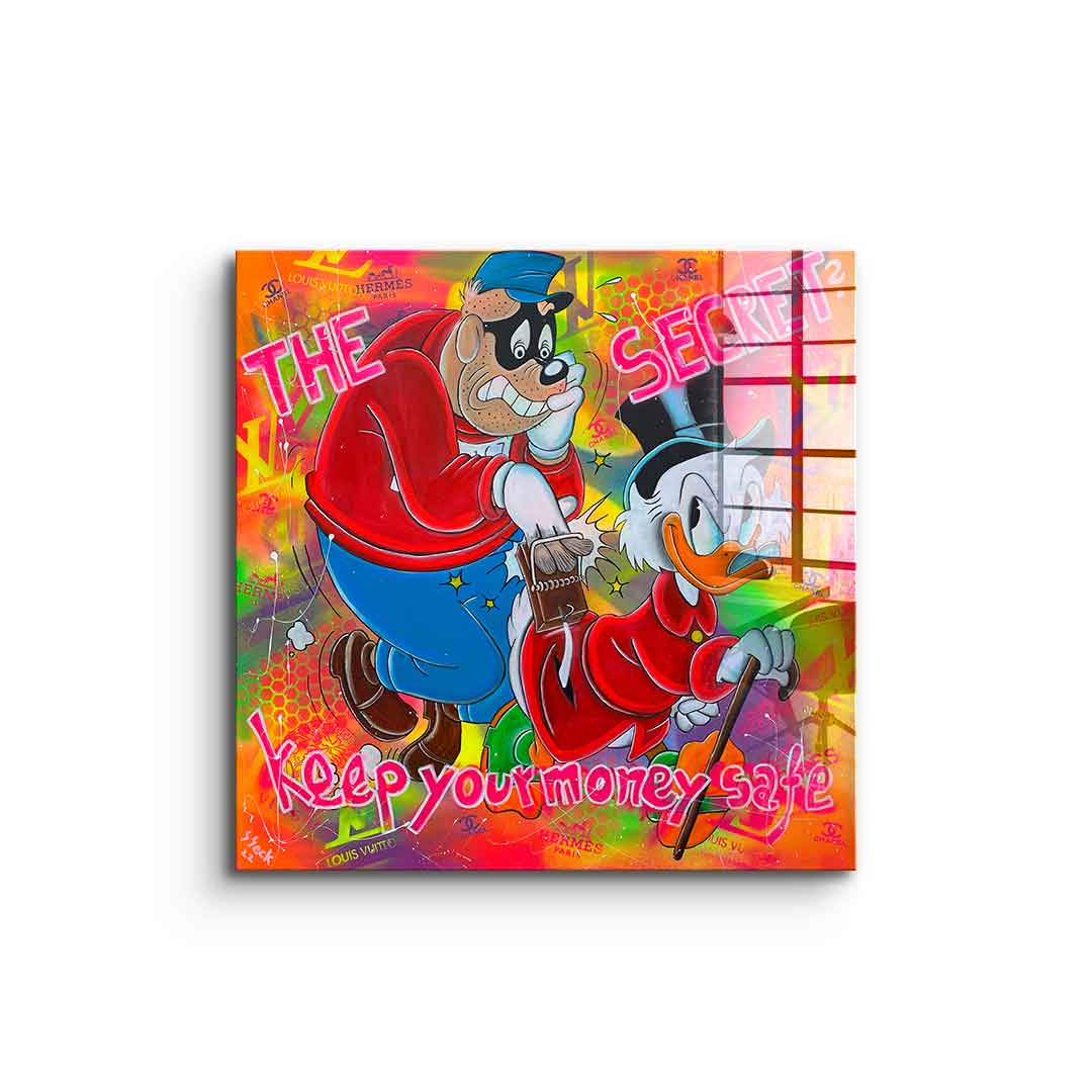 Acrylic Glass Art keep your money safe Billionaire Duck Scrooge McDuck ...