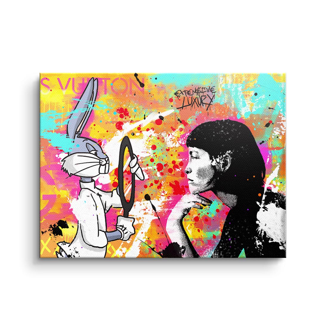 Canvas Art Bugs Bunny Pop Art Comic orange beauty bunny