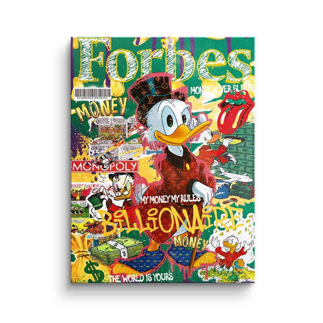 Canvas Art Forbes Scrooge McDuck Comic Pop Art collage DOTCOMCANVAS ...