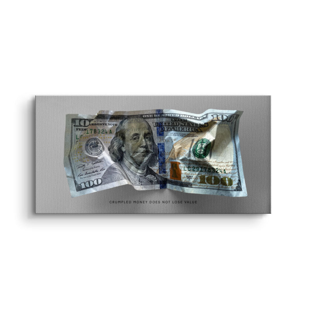 Premium Motivationsbild - Crumble Money V2 – DOTCOMCANVAS®