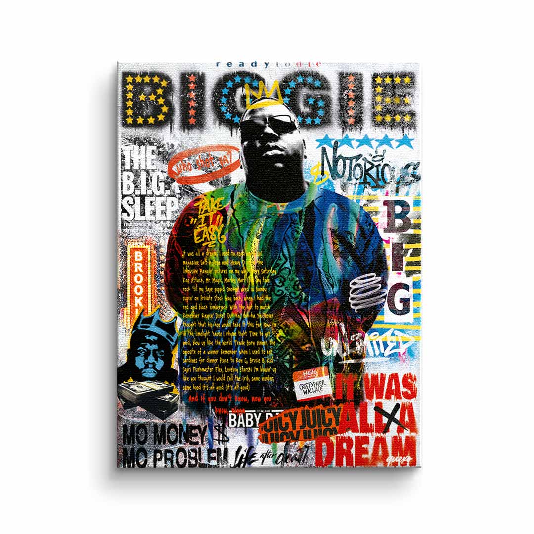Canvas Art The Notorious B.I.G. Biggie Smalls collage Pop Art Hip-Hop Icon