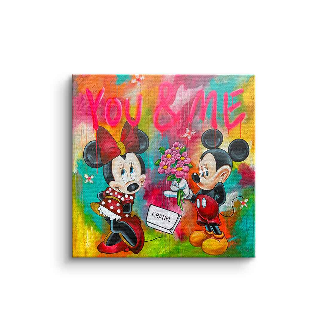Leinwandbild You & Me Comic Maus Comic Maus Mouse Comic Mäuschen Mouse ...