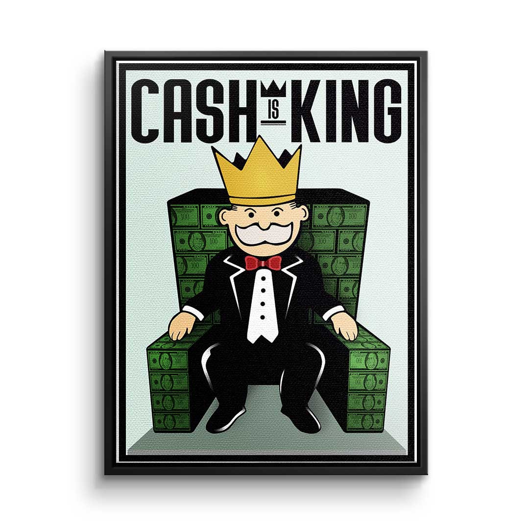 Premium Canvas Art - Pop Art - Cash is King - Motivational picture - Er