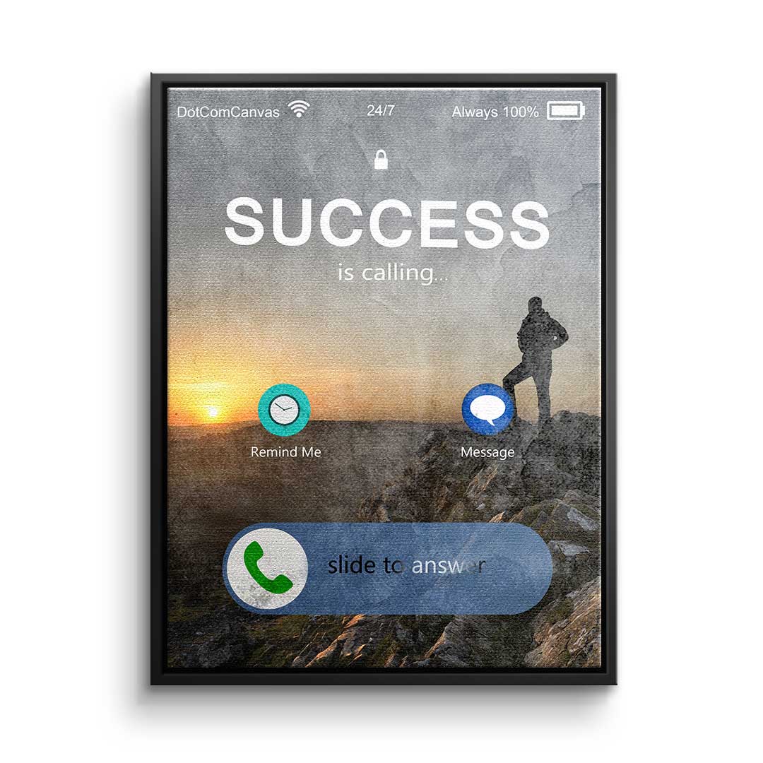 Premium Canvas Art - Motivation - Success is Calling - Mindset