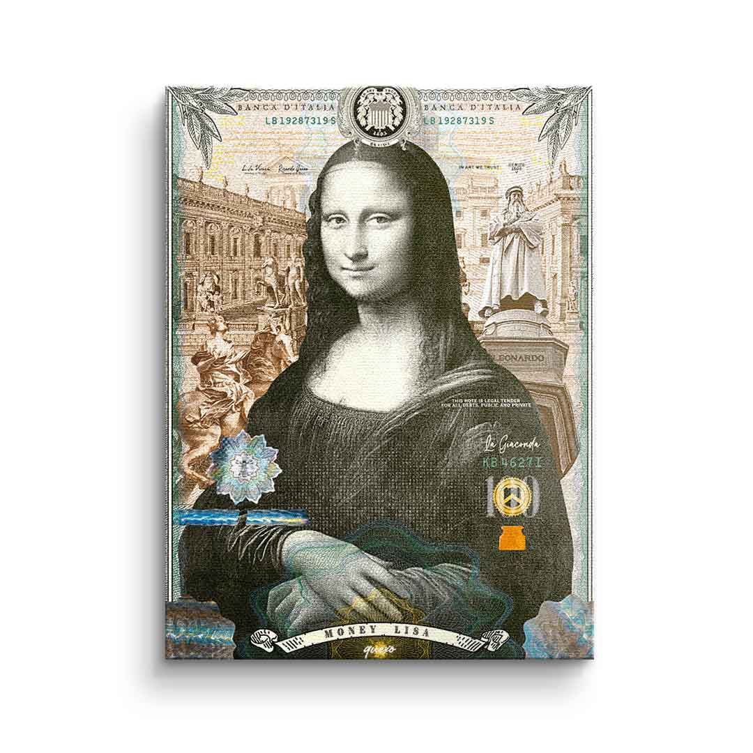 Mona Lisa Leinwandbild Money Lisa Porträt Pop Art